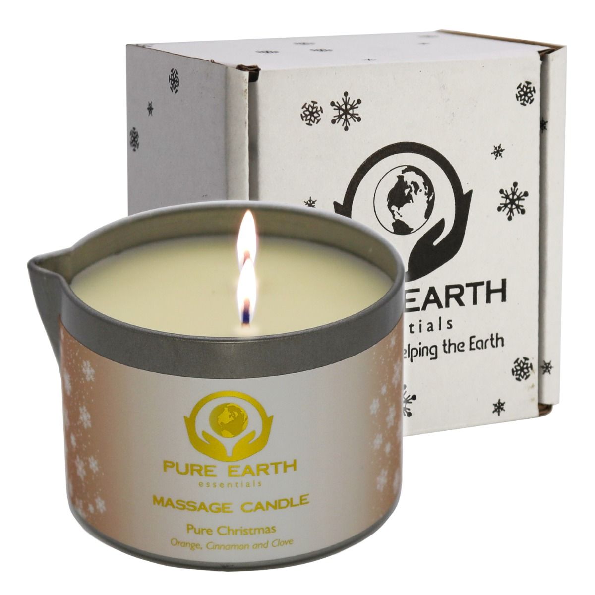 Pure Christmas Massage Candle with Orange, Clove, and Cinnamon – Pure ...